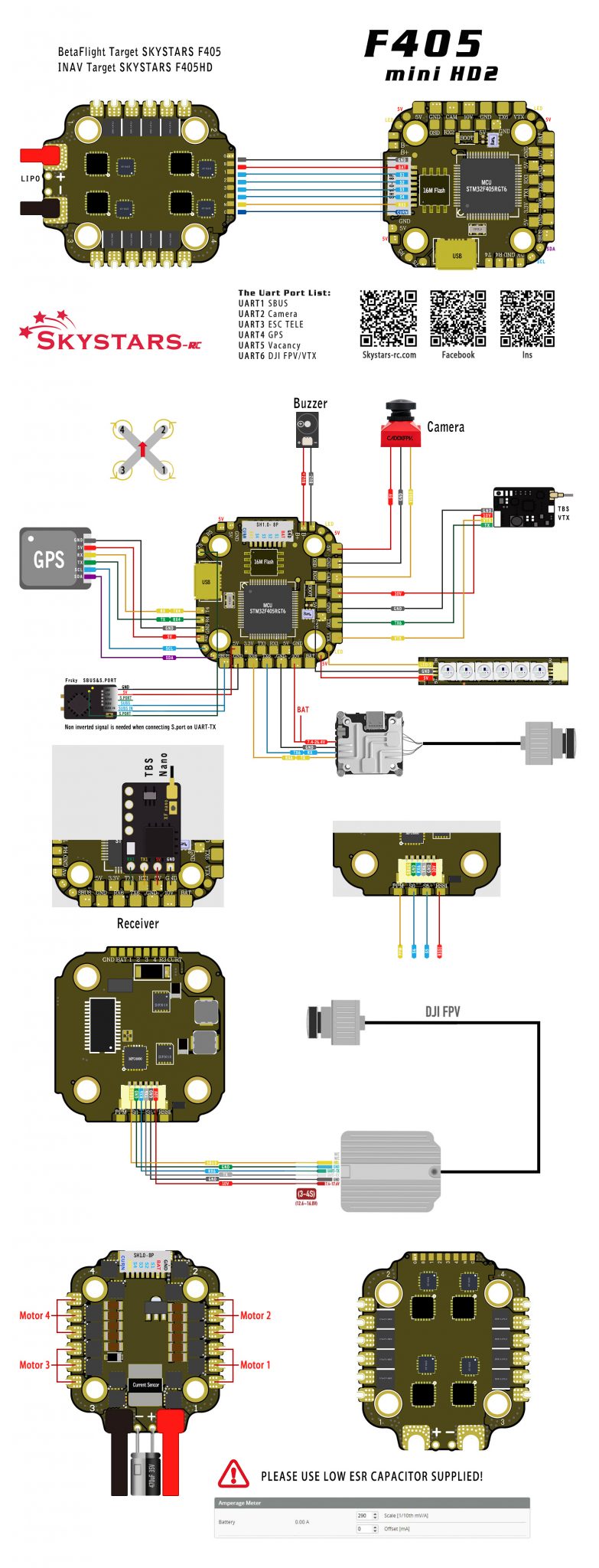 20x20mm Skystars F405 Mini HD2 Flight Controller and KM35 35A 3-6S ESC ...